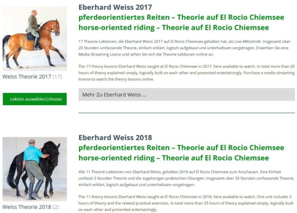 Reit Videos online - Theorie und Grundlagen zum Reiten