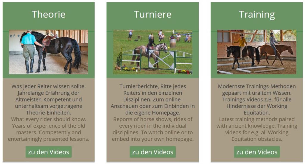 Reit Videos online - Theorie und Grundlagen zum Reiten